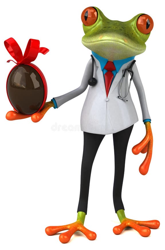 Frog Doctor - 3D Illustration Stock Illustration - Illustration of treefrog, doctor: 175786579