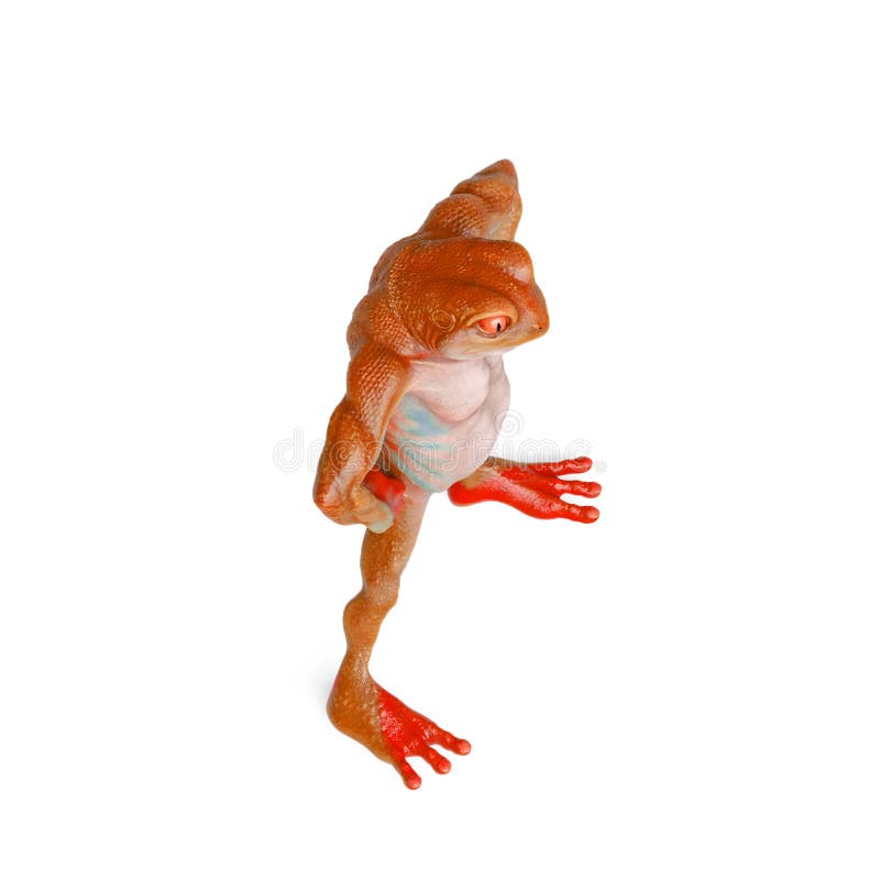 Frog is Doing a Power Pose in Isometric View Stock Illustration ...