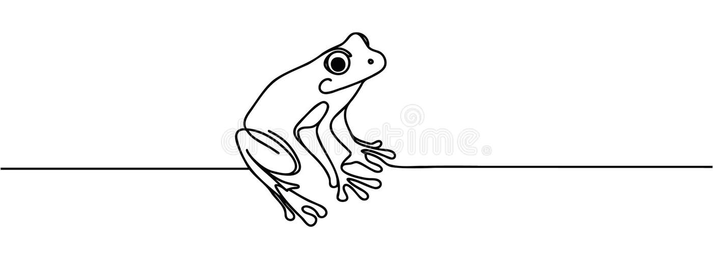 Frog Continuous Line Stock Illustrations – 105 Frog Continuous Line ...