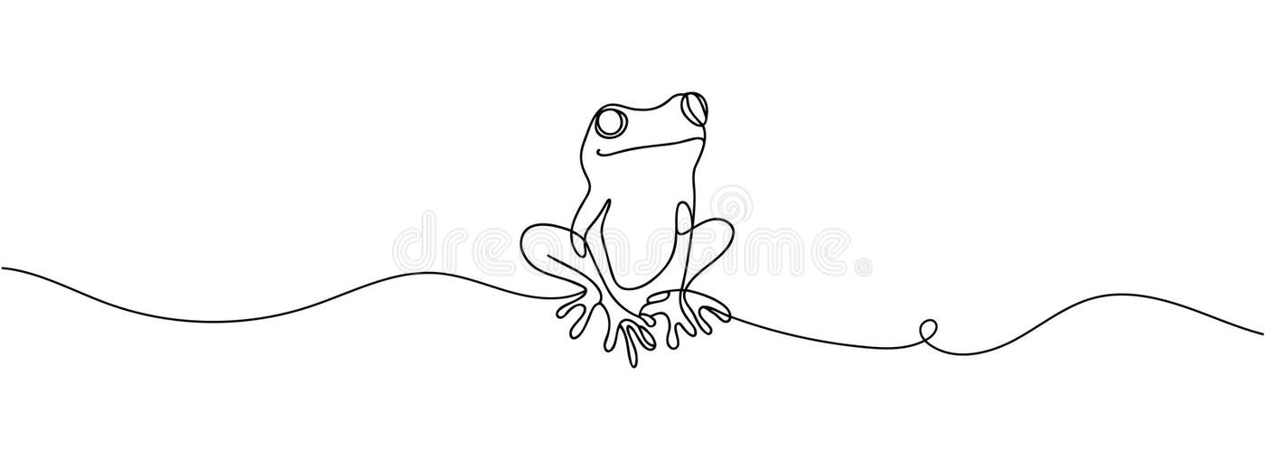 Frog Continuous Line Stock Illustrations – 72 Frog Continuous Line ...