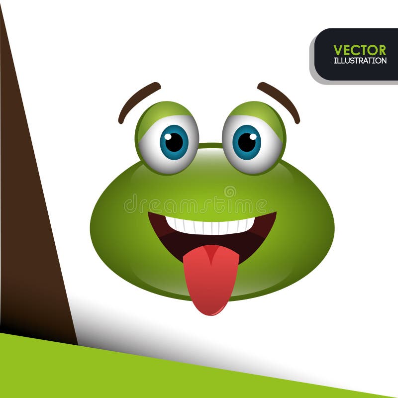 Frog emoticon design stock illustration. Illustration of graphic - 67299584