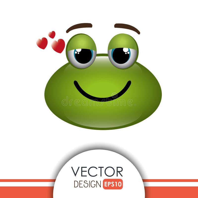 Frog emoticon design stock illustration. Illustration of graphic - 67299584