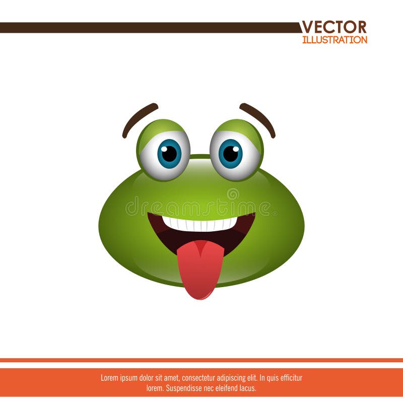 Frog emoticon design stock illustration. Illustration of cute - 67300323