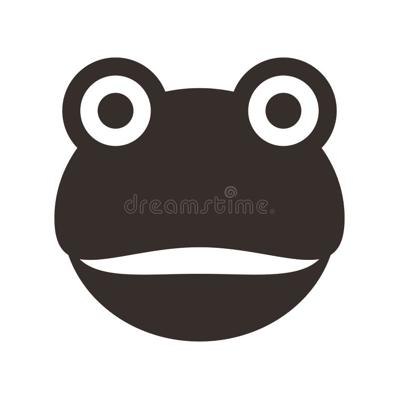 Frog Face Flat Icon Design. Animal Icons Series, Vector Illustration ...