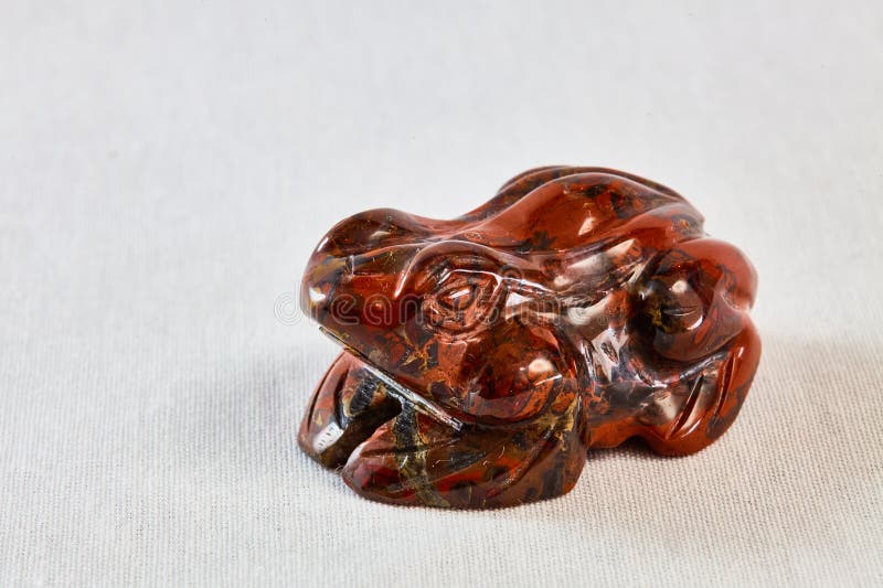 Frog Figurine Made of Jasper Stock Photo - Image of isolated, nature ...