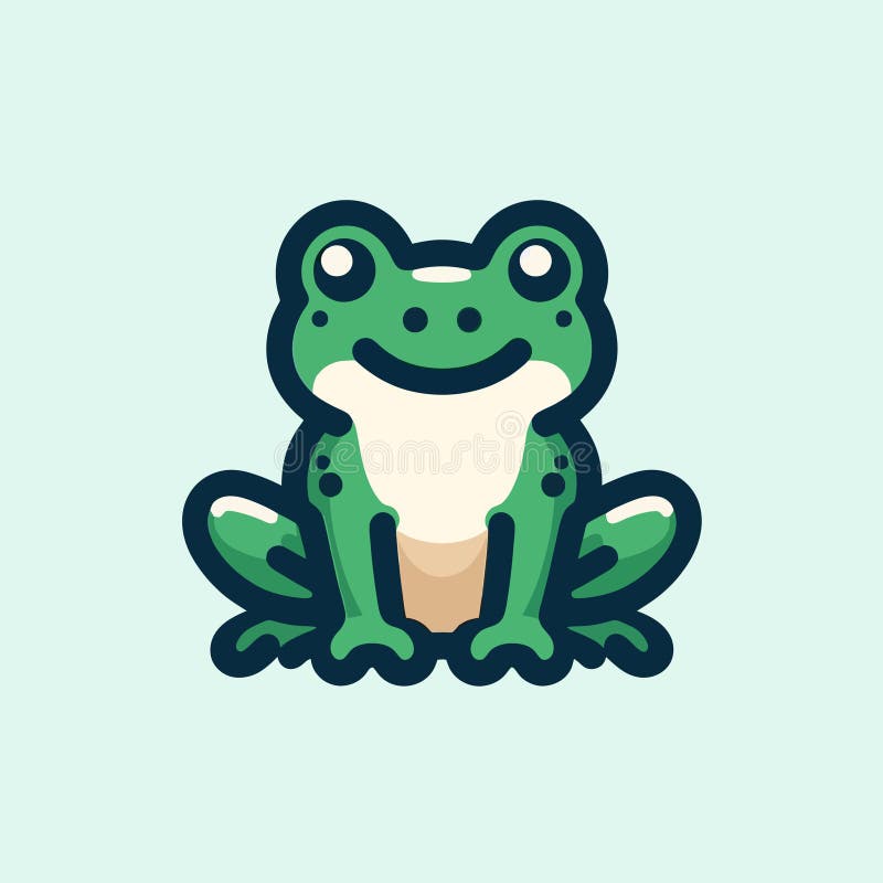 Frog Flat Design Logo Illustration Vector EPS10 Stock Vector - Illustration of digitaldesign ...
