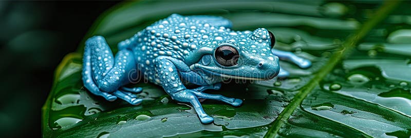 A Frog Floating in the Aquarium, Entertaining, Jumping on the Stones ...