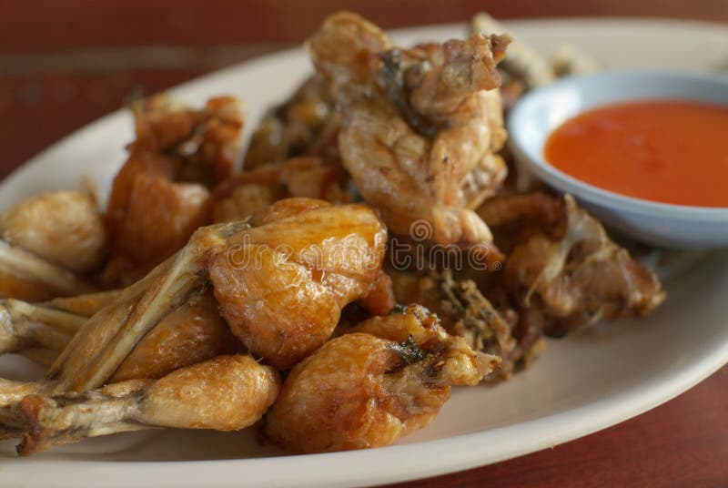 Frog fried with sauce stock image. Image of chinese, food - 34175361