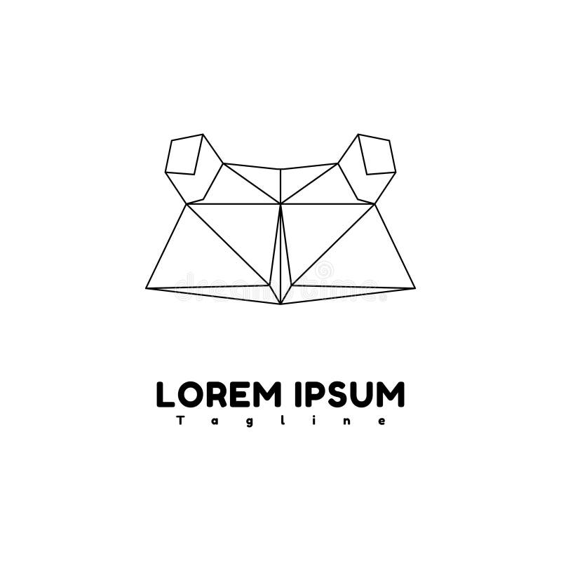 Frog Geometry Vector Design Template Illustration Stock Vector ...