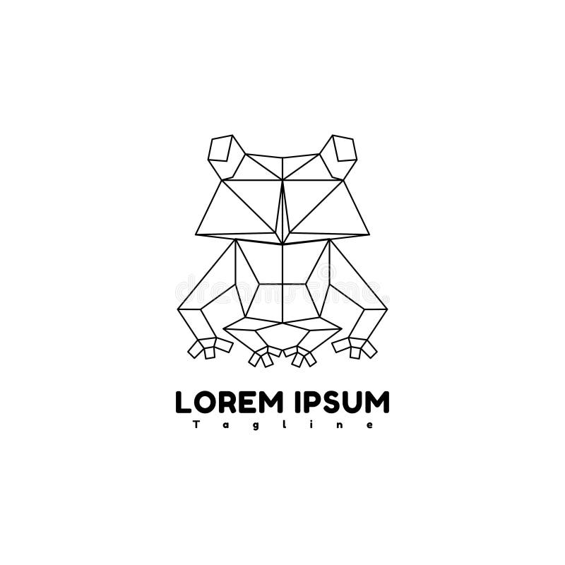 Frog Geometry Vector Design Template Illustration Stock Vector ...