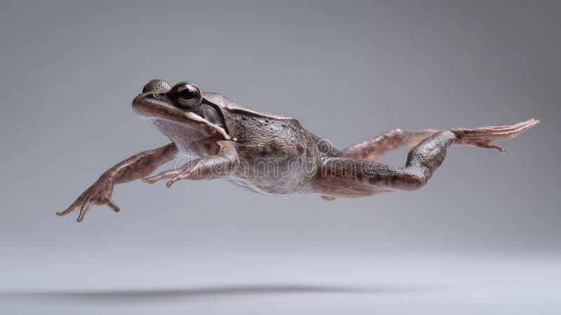 A Frog Gracefully Leaps through the Air, Showcasing Flexibility and ...