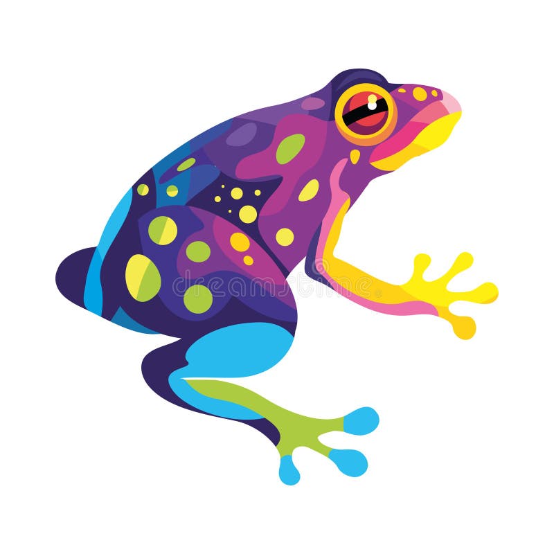 Frog gradient color stock vector. Illustration of mascot - 292485713
