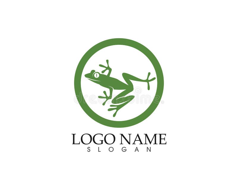 Frog Green Symbols Logo and Template Icons App Stock Vector ...