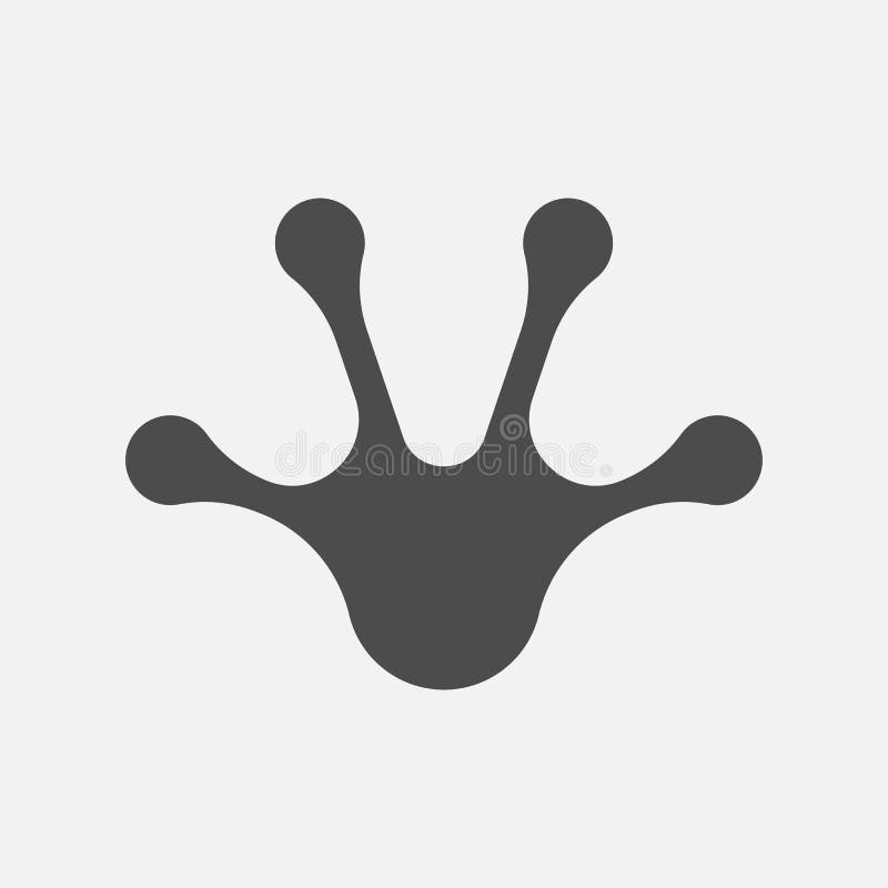 Frog Hand Foot Print Isolated on White Background. Vector Illustration ...
