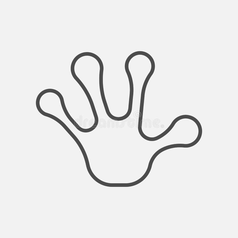 Frog Hand Foot Print Isolated On White Background. Vector Illustration ...