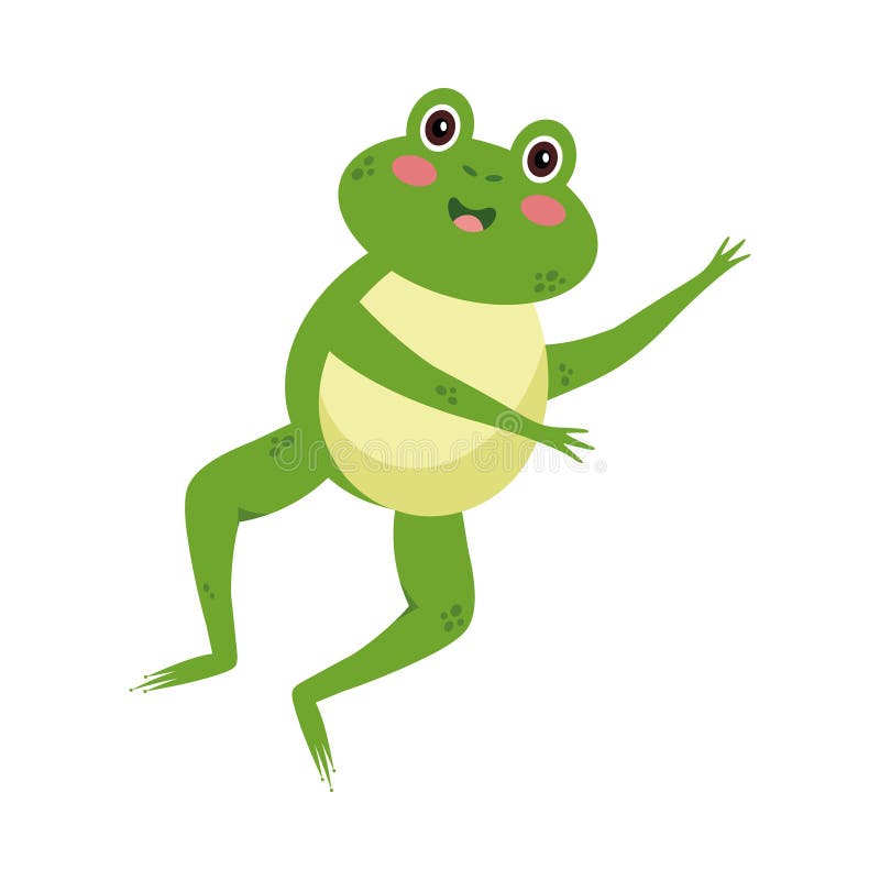 Frog happy illustration stock illustration. Illustration of jump ...
