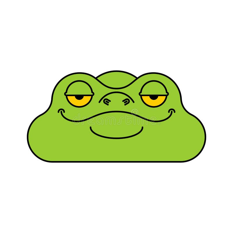 Frog Head Isolated. Toad Face Vector Illustration Stock Vector ...