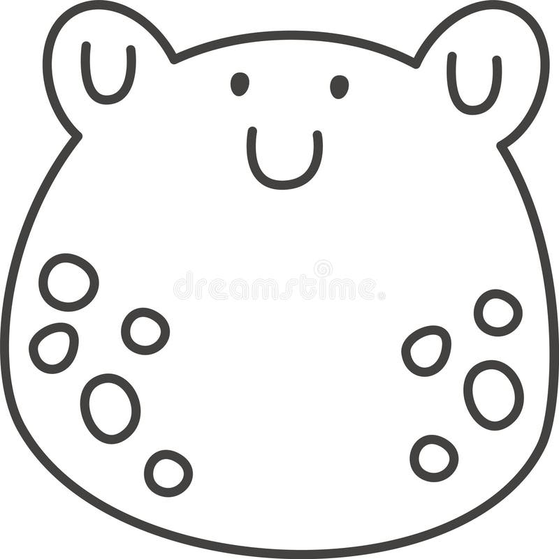 Frog Head Outline stock vector. Illustration of isolated - 321741192