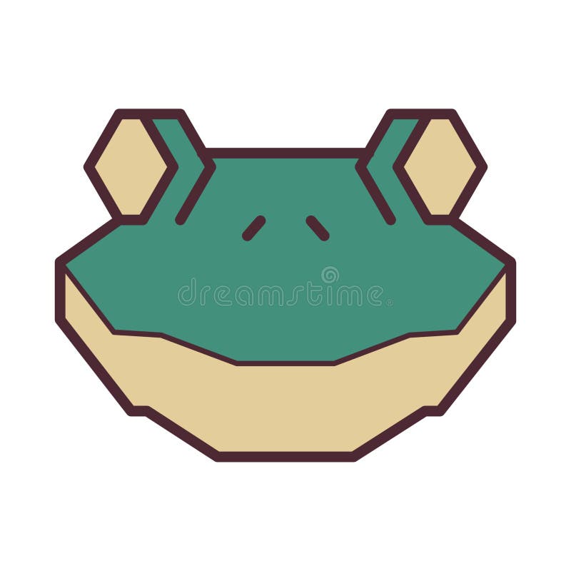 Frog Head. Vector Illustration Decorative Design Stock Vector ...
