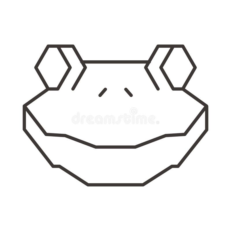 Frog Head. Vector Illustration Decorative Design Stock Vector ...