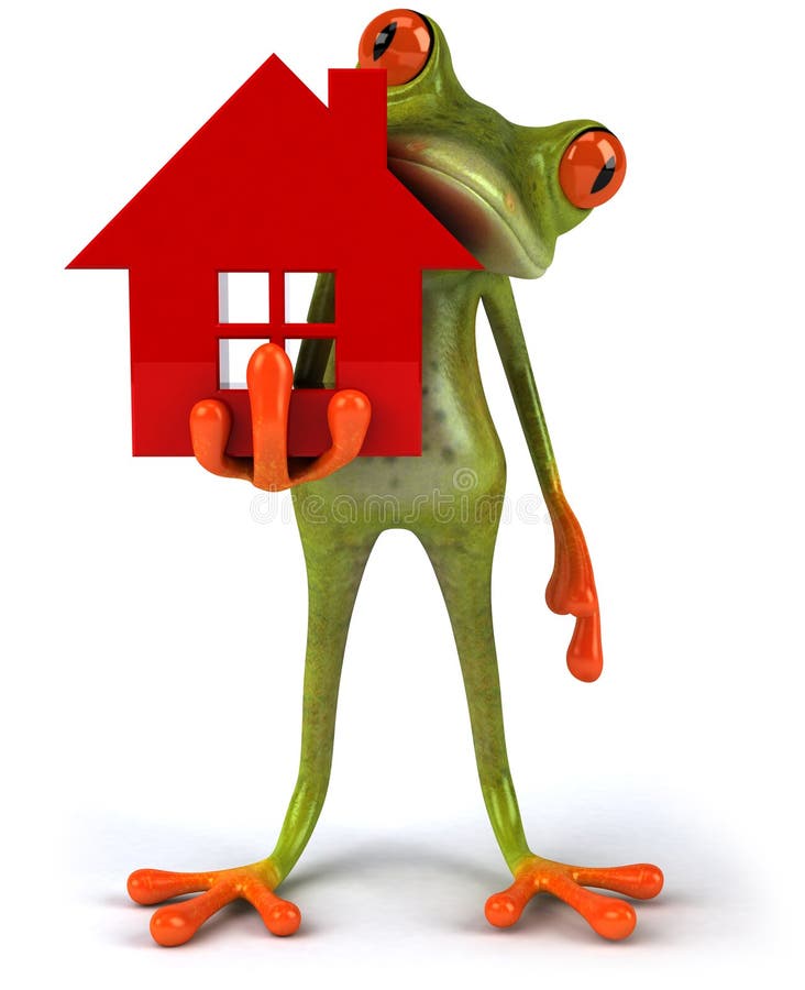 Frog and house stock illustration. Illustration of forest - 16587496