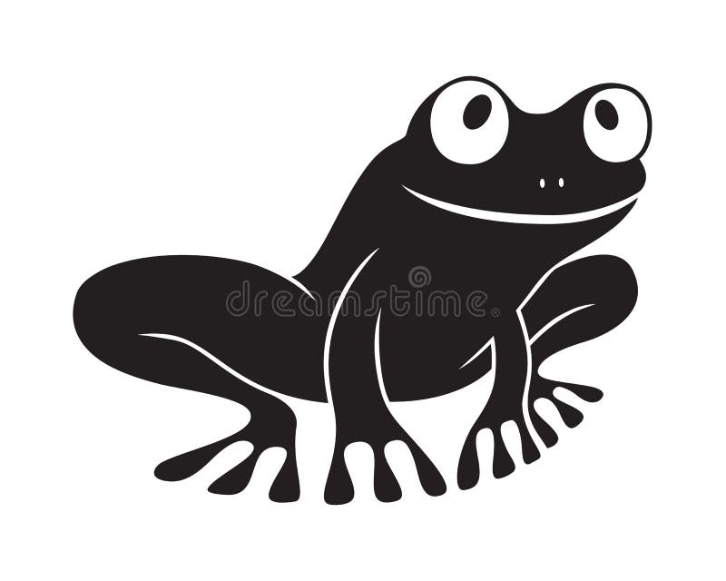 Black Frog Silhouette 300 Dpi Stock Illustration - Illustration of ...