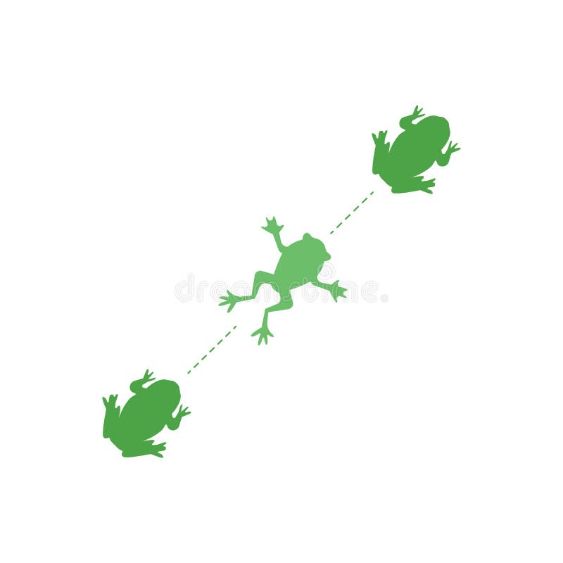 Frog Icon. Jump Frog Vector Sign Symbol on White Background Stock ...