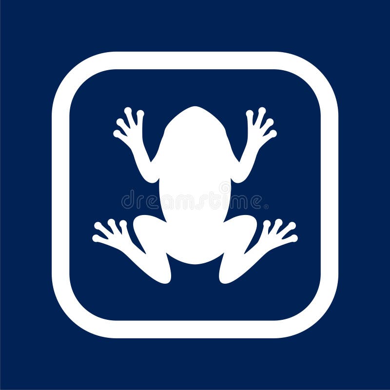 Cartoon Frog Face Icon with Shadow Stock Vector - Illustration of ...
