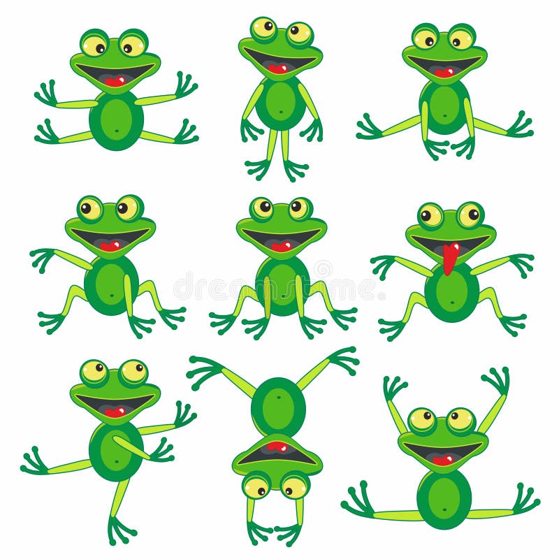 Frog jumping sprite stock vector. Illustration of available - 73781050