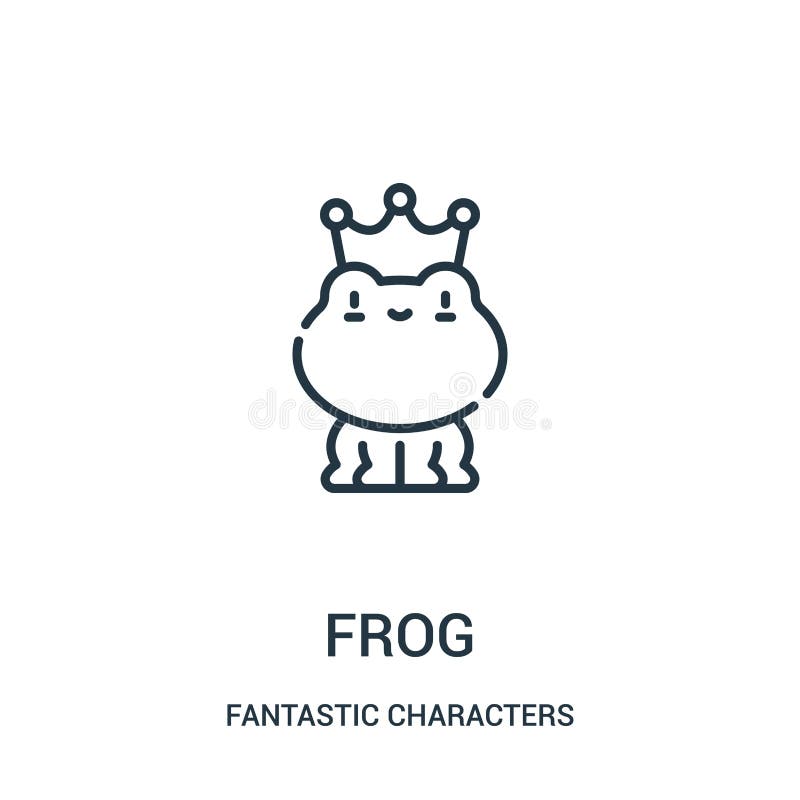 Frog Icon Vector from Fantastic Characters Collection. Thin Line Frog ...