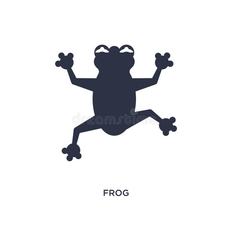 Frog Icon Logo on White Background. Vector Stock Vector - Illustration ...
