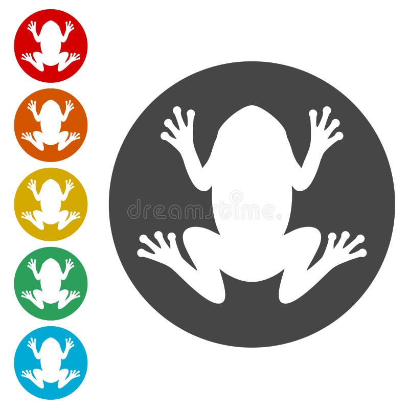 Frog Icons Set Logo - Illustration Stock Vector - Illustration of ...