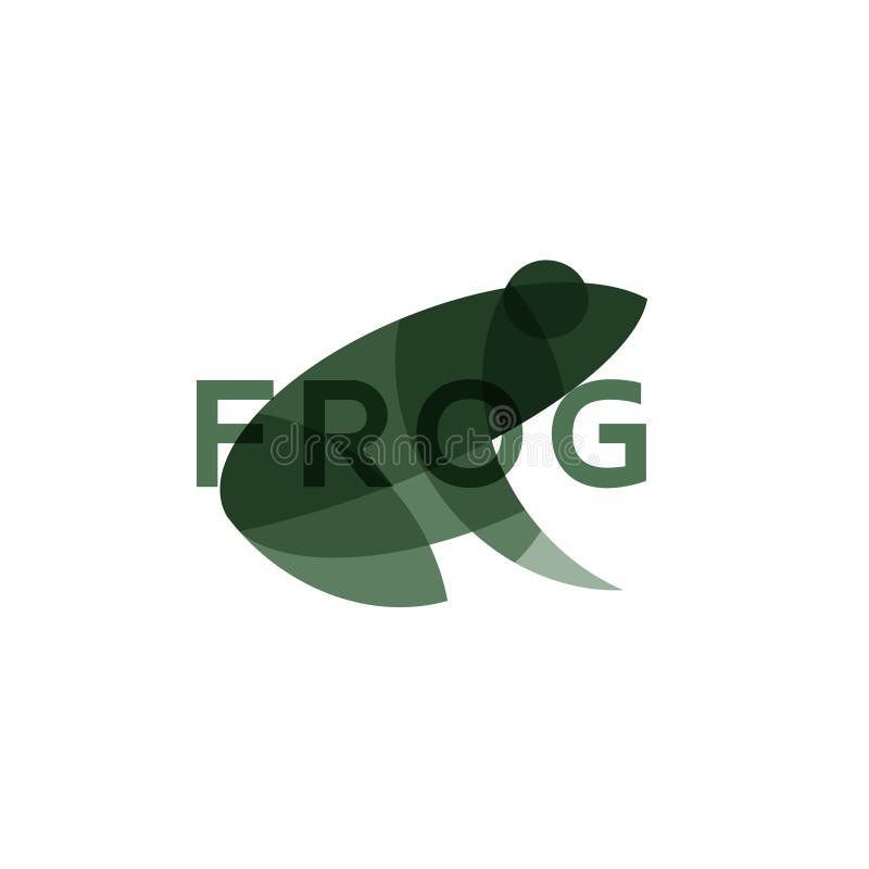 Frog Illustration the Effect of Overlay Modern Vector Trendy Mark Logo ...