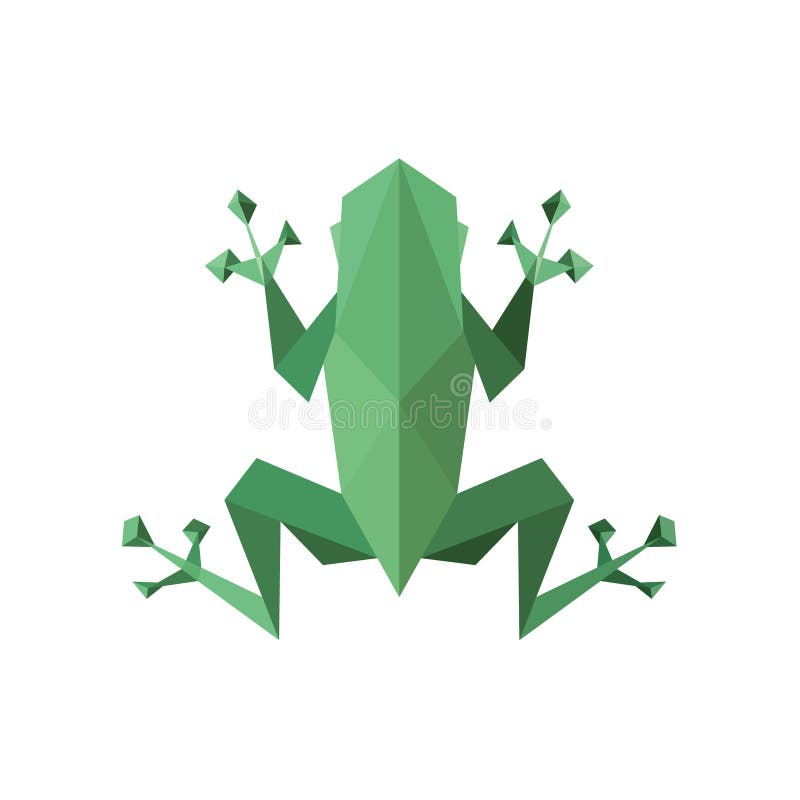 Frog Illustration Polygon, Low Poly Faces, Sharp Angles Vector Stock ...