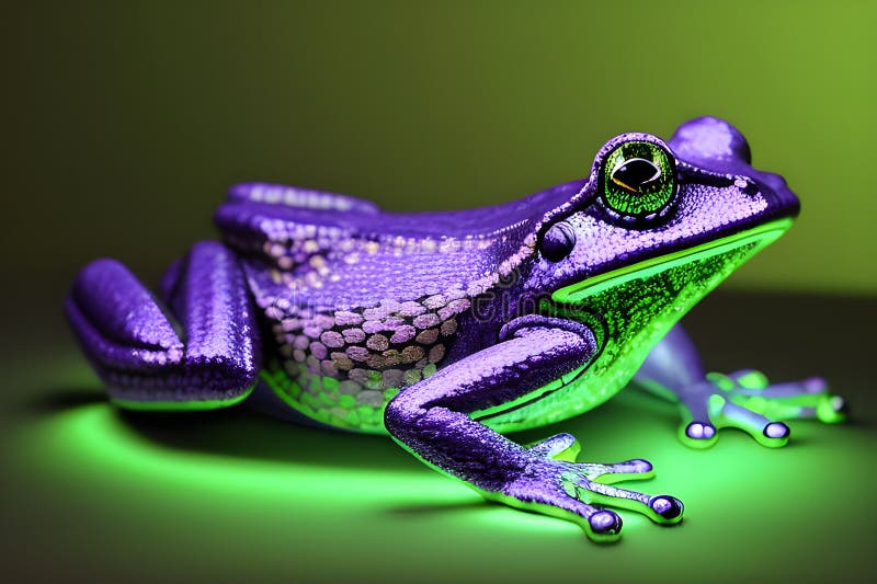 The Frog with Its Delicate Features and Enchanting Expression Stock ...