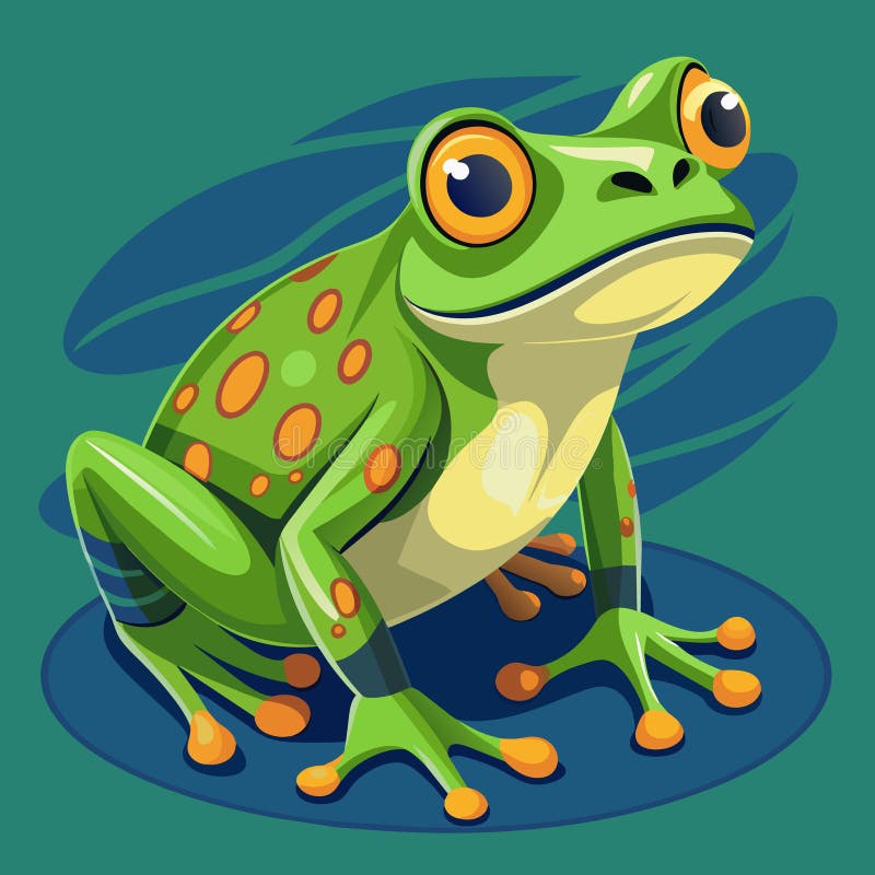 Frog Jumping Icon. Sequences or Footage for Motion Design. Cartoon Toad ...
