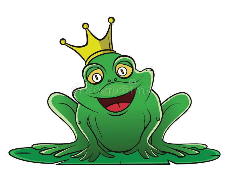 Frog King stock illustration. Illustration of color, humorous - 16507814