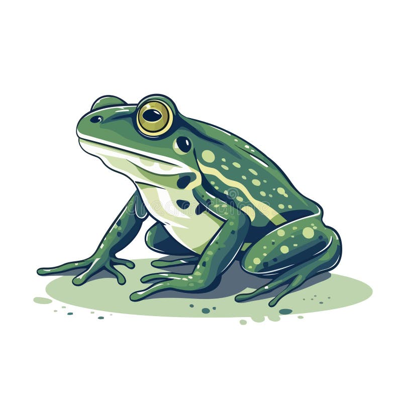 Frog Logo Design. Cute Toad Isolated Stock Vector - Illustration of ...