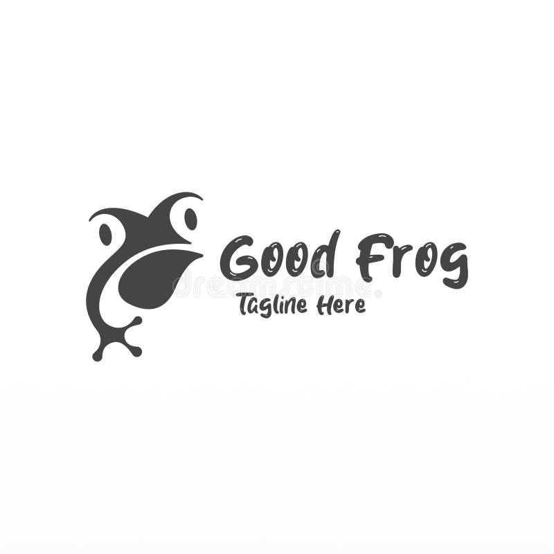Frog Logo Design Concept. Simple Frog Silhouette Logo Template Stock ...