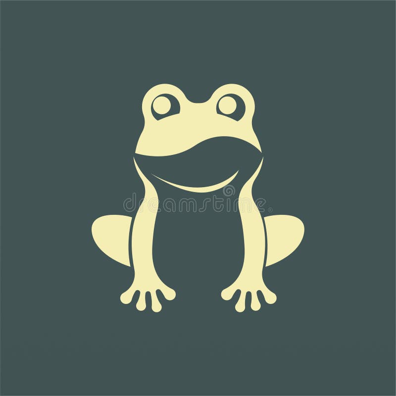 Frog Logo Design Concept. Simple Frog Silhouette Logo Template Stock ...