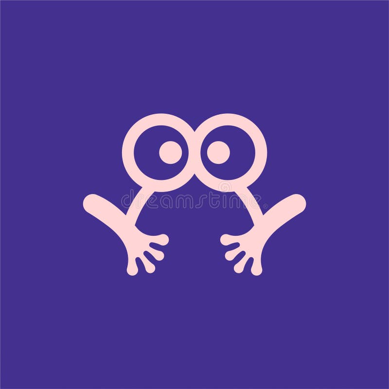 Frog Logo Design Concept. Simple Frog Silhouette Logo Template Stock ...