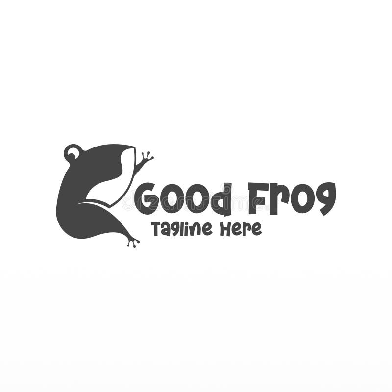 Frog Logo Design Concept. Simple Frog Silhouette Logo Template Stock ...