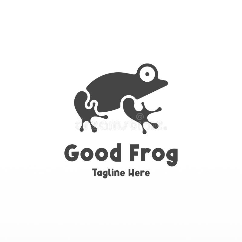 Frog Logo Design Concept. Simple Frog Silhouette Logo Template Stock ...