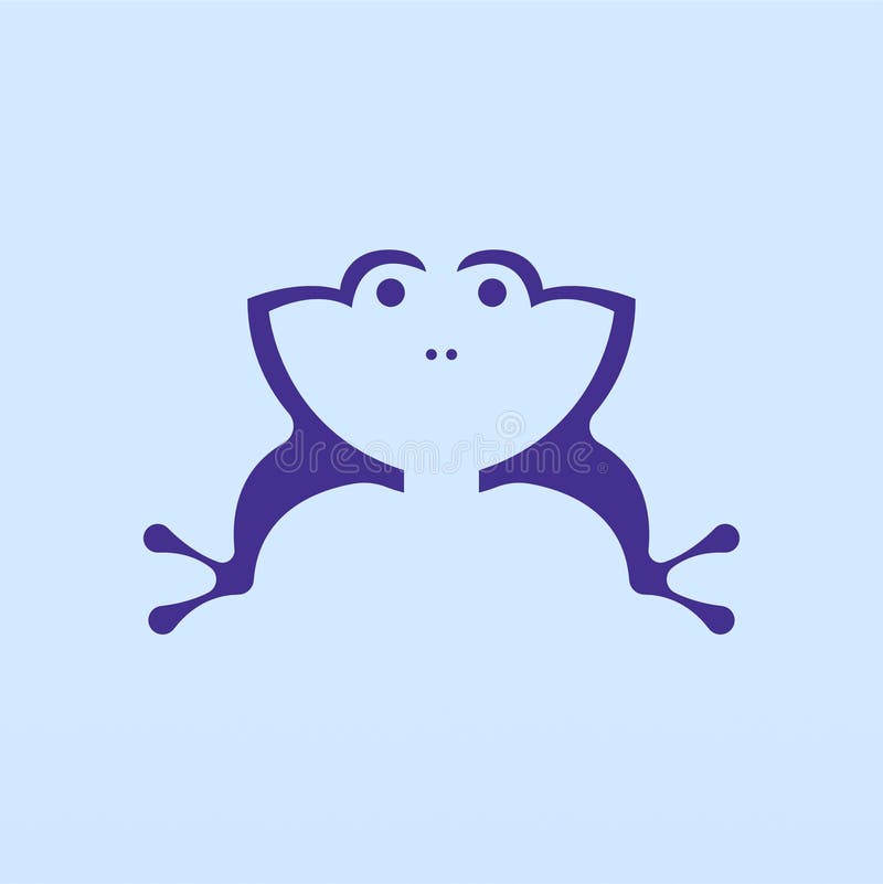 Frog Logo Design Concept. Simple Frog Silhouette Logo Template Stock ...