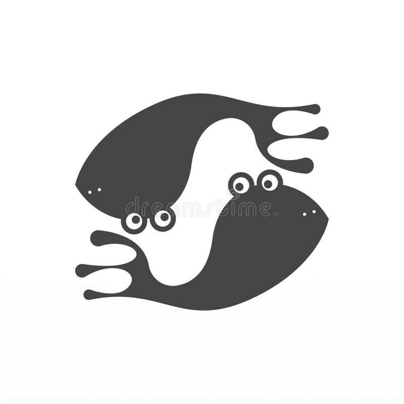 Frog Logo Design Concept. Simple Frog Silhouette Logo Template Stock ...