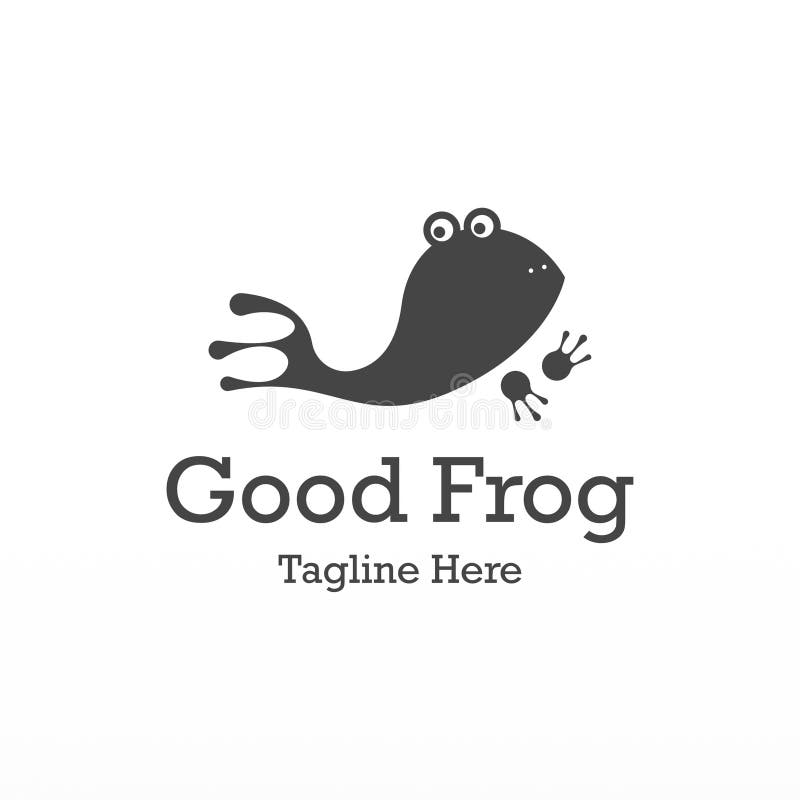 Frog Logo Design Concept. Simple Frog Silhouette Logo Template Stock ...