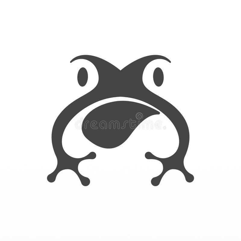 Frog Logo Design Concept. Simple Frog Silhouette Logo Template Stock ...