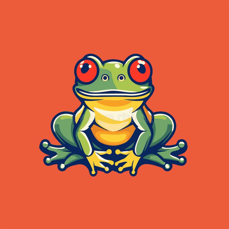 Frog Logo Design Template. Vector Illustration of a Frog Icon.Frog Logo ...