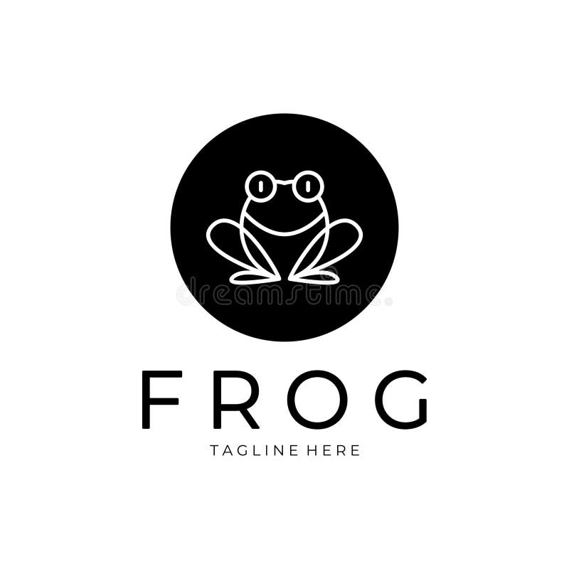 Frog Logo Simple Vector Design Template Stock Vector - Illustration of ...