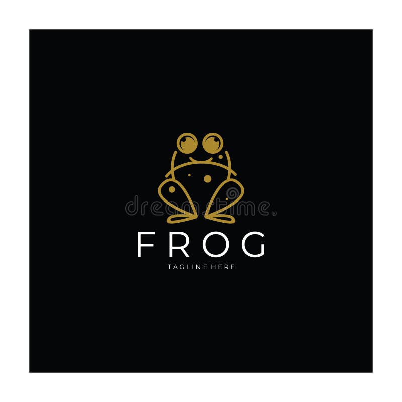 Frog Logo Simple Vector Design Template Stock Vector - Illustration of ...